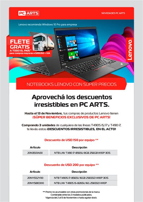 Notebooks Lenovo con súper precios en PC ARTS