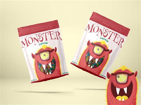Monster Candy Packaging Design And Illustrations On Behance