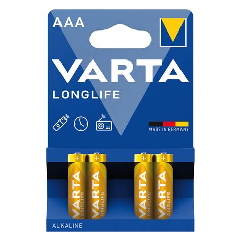 Batterie, Alkaline, LONGLIFE, Blisterware - VARTA Batterien Batterien ...