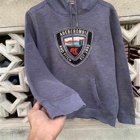 Vintage Abercrombie And Fitch Big Patches Pullover Hooded Sweatshirts