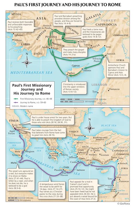 Walking With The Bible The Actsnelsons Maps And Charts