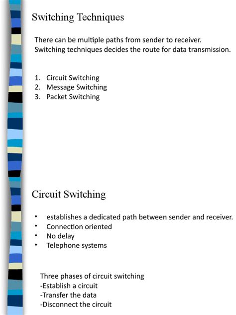 Switching Techniques Circuit Message And Packet Pdf