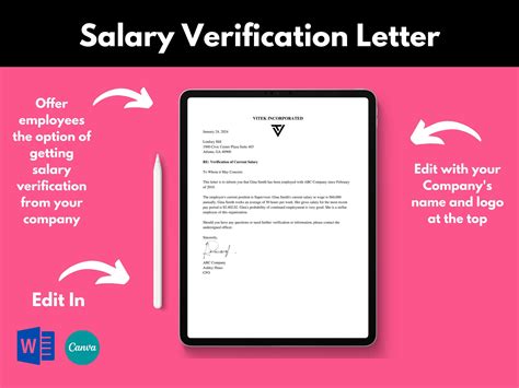 Employment Verification Letter Salary Verification Letter Employee Hr