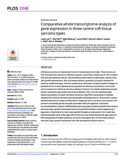 Pdf Comparative Whole Transcriptome Analysis Of Gene Expression In