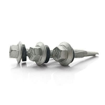 Steel Hex Epdm Rubber Washer Head Self Tapping Screw Corrosion Resistant
