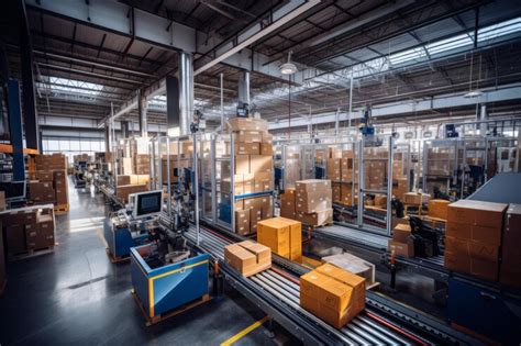 premium ai image distribution center with automated sorting system generative ai