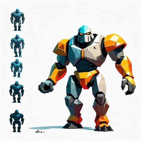 Golem Vector Set White Background Isolated A High Qua Premium Ai Generated Vector