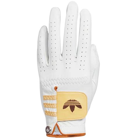 Adidas Golf Originals Trefoil Leather Glove White Orange Ss26