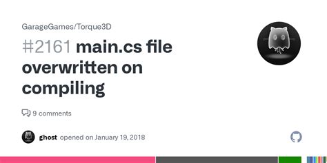 Maincs File Overwritten On Compiling · Issue 2161 · Garagegames