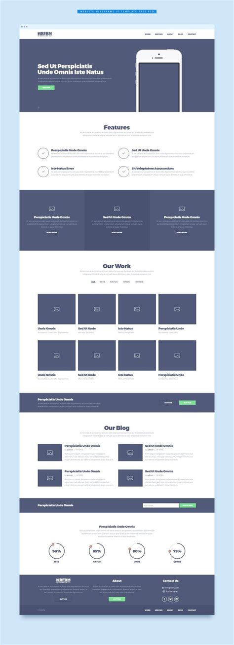 Website Wireframe Ui Template Free Psd Artofit