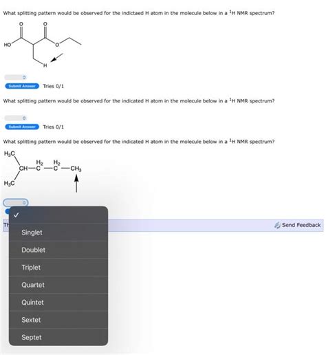 solved what splitting pattern would be observed for the