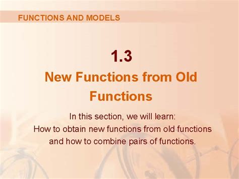 FUNCTIONS AND MODELS FUNCTIONS AND MODELS