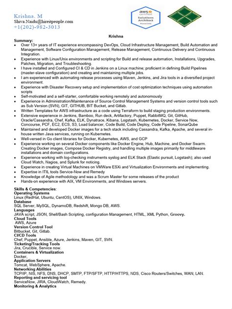 Krishna Short Resume Pdf