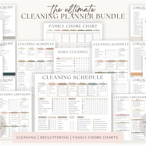 Cleaning Chart Etsy