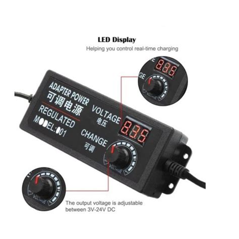 Jual Adjustable Adaptor 3V 24V 3 24V DC 3A 5A Switching Power Supply SMPS PSU Display Layar