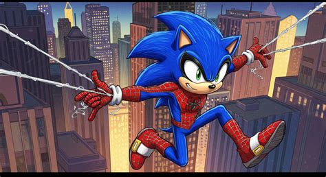 Sonic The Hedgehog As Spider Man By Vinnytovar2005 On Deviantart