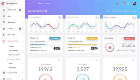 Chameleon Dashboard PRO Bootstrap Code Market