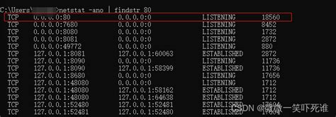 Web Server Failed To Start Port 80 Was Already In Use解决windows端口被占用问题