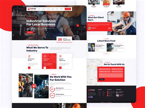 Indesign Factory Industrial Psd Template By Shivaay Themes On Dribbble