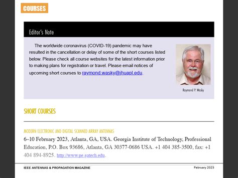 Ieee Antennas And Propagation Magazine February 2023courses