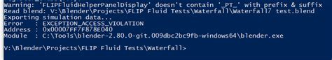 Blender Crashes During Export Of Animated Meshes Issue Rlguy Blender FLIP Fluids GitHub
