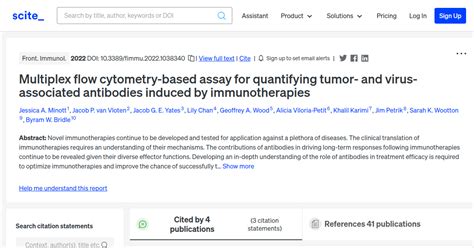 Citation Report Multiplex Flow Cytometry Based Assay For Quantifying