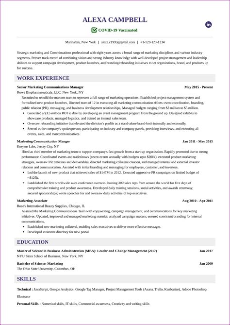 A Resume Guide For Different Experience Levels With Samples