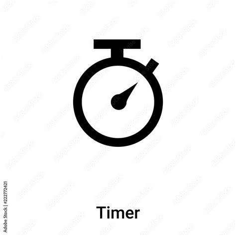 Timer Icon Vector Isolated On White Background Logo Concept Of Timer