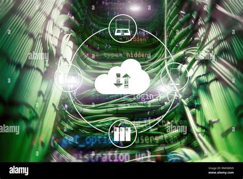Cloud Server And Computing Data Storage And Processing Internet And Technology Concept Stock