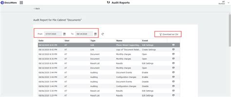 how to create audit reports in docuware 7 · docuware support portal