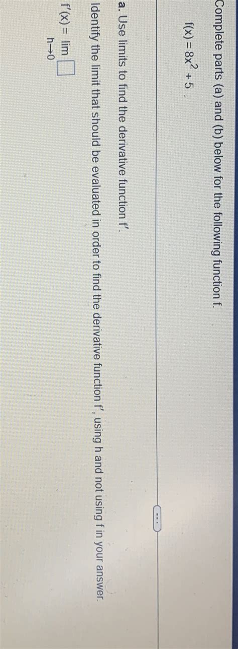 Solved Complete Parts A ﻿and B ﻿below For The Following