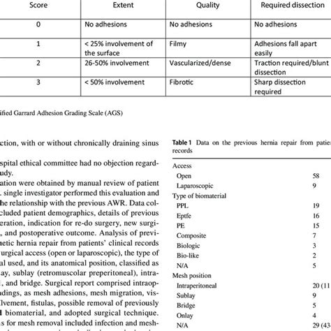 Modified Garrard Adhesion Grading Scale Ags Download Scientific Diagram