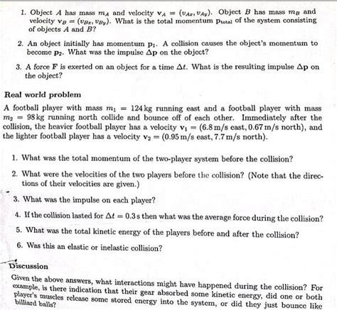 solved 1 object a has mass ma and velocity va vax vay
