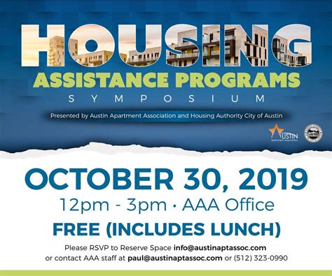 Housing Assistance Programs Symposium On Oct 30 Housing Authority