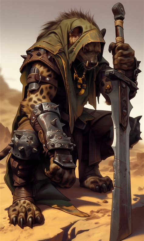 Female Gnoll Adventurer In 2025 Charakter Illustration Fantasy