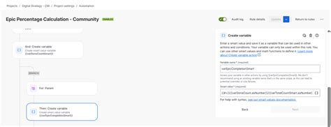 automation rule to see the progress of epics base atlassian community