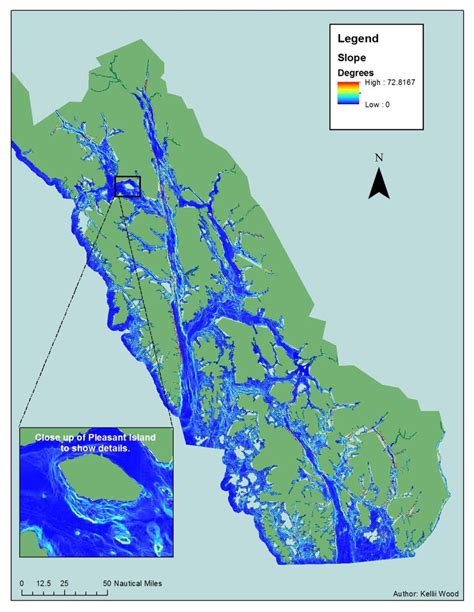 4 The Slope Raster In Degrees Created From The Noaa Bathymetry