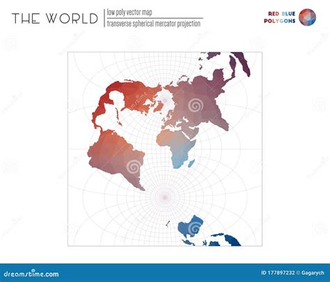 Low Poly World Map Stock Vector Illustration Of International 177897232