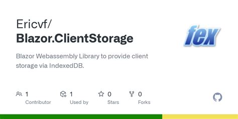 Github Ericvfblazorclientstorage Blazor Webassembly Library To