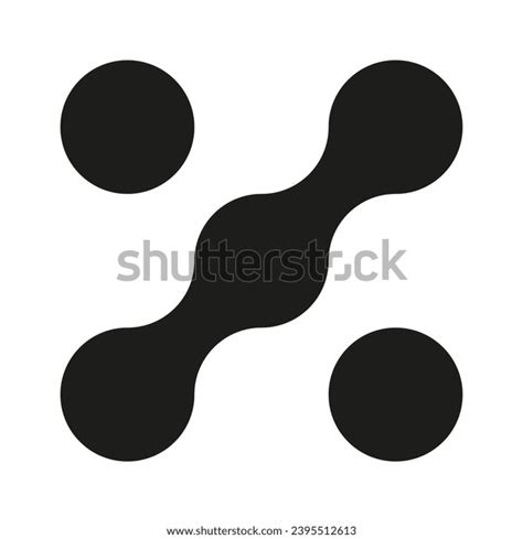 Metaball Logo Connected Dots Icon Circles Stock Vector Royalty Free