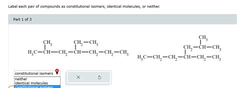 Solved Label Each Pair Of Compounds As Constitutional