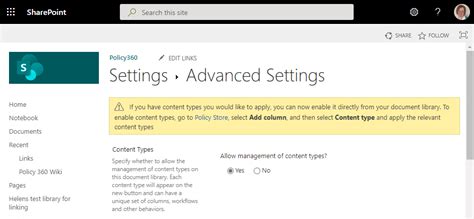 How To Link Fields In Your Policy Template To An O365 Library