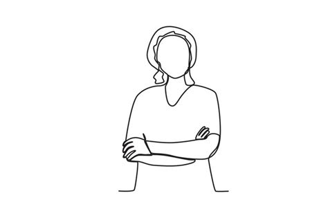 A Single Line Drawing Of A Midwife After Helping A Patient Give Birth