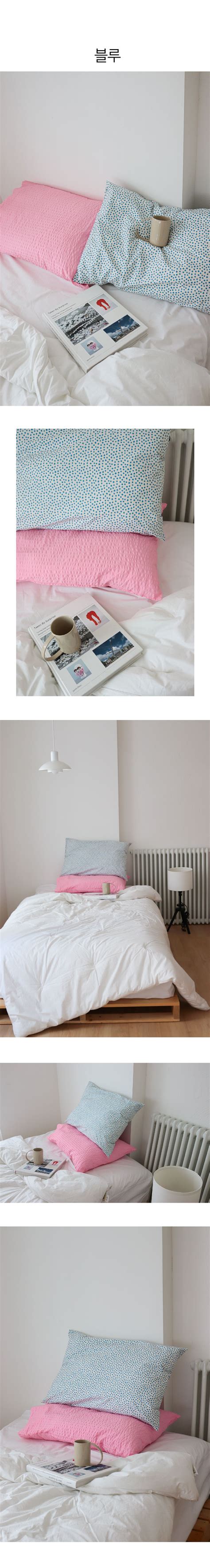 도토리 도트 40수 순면 베개커버 감도 깊은 취향 셀렉트샵 29cm