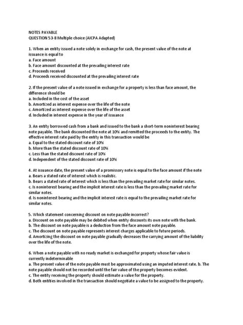 Notes Payable Theories Download Free Pdf Fair Value Promissory Note