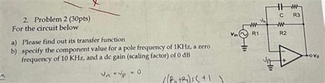 solved 2 problem 2 30pts for the circuit below a please