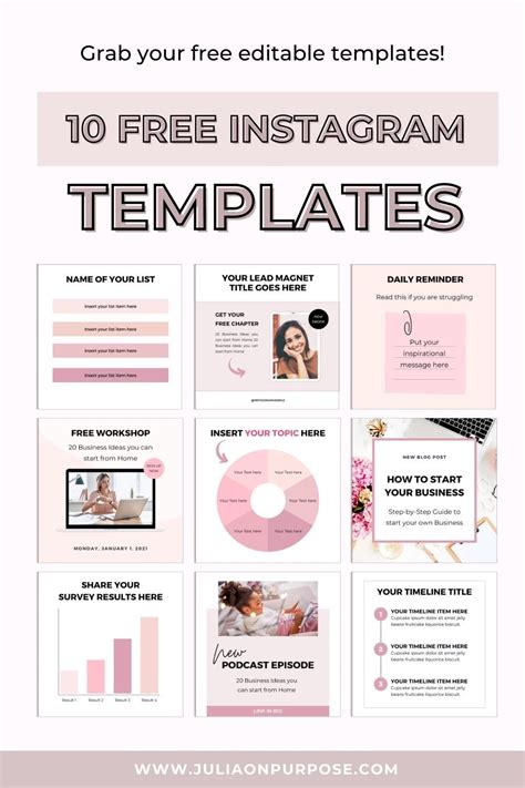 Instagram Templates Canva Pink Canva Templates Artofit