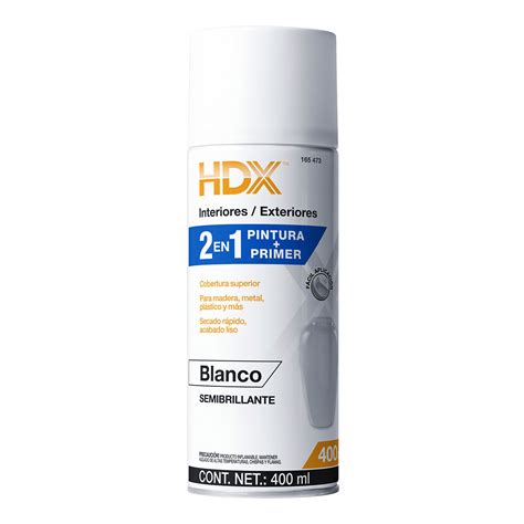 Pintura En Aerosol Hdx 2 En 1 Blanco Semi Brillante The Home Depot México