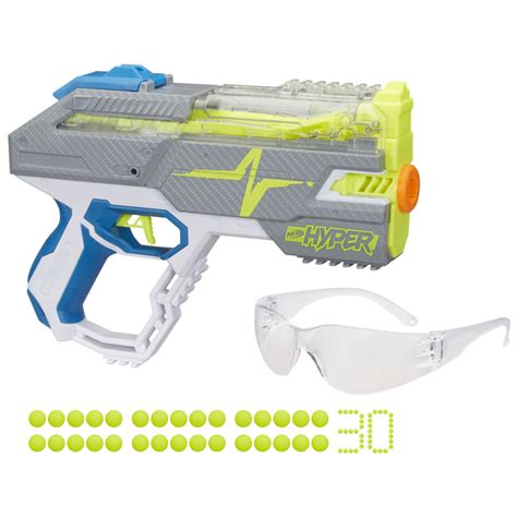 Nerf Hyper Rush 40 Pump Action Blaster Includes 30 Nerf Hyper Rounds Up To 110 Fps Velocity