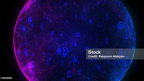 Illustration Abstract Futuristic Digital Number Element Random Code